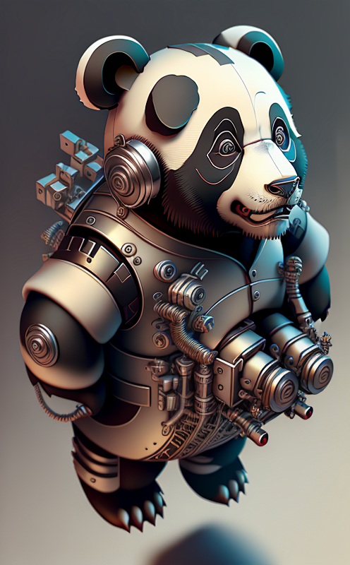 00115-3848680920-masterpiece, best quality, Mechanical, panda, up view ...