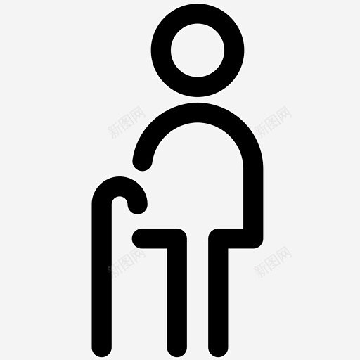 老年人标志符号概述图标