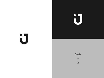 J Smile smile j black design logo figma modern simple vector clean ...