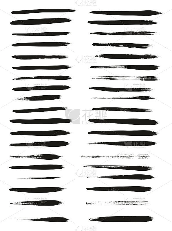 Calligraphy Paint Thin Brush Lines High Detail Abs素材-花瓣网