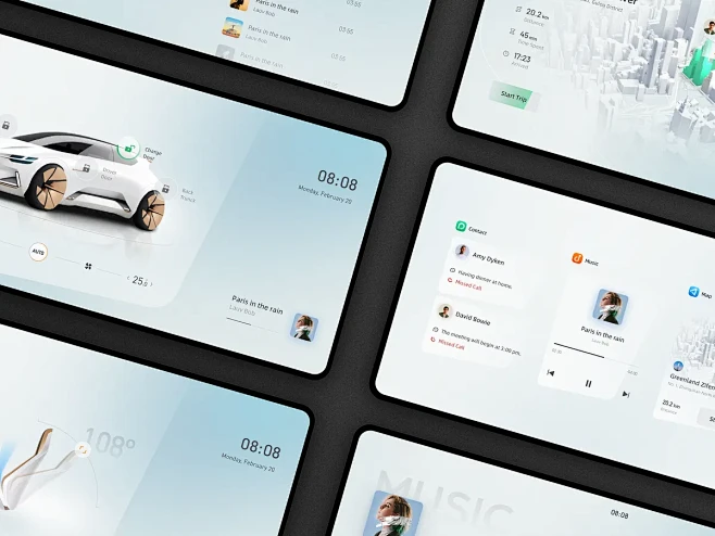 HMI Concept Design automotive automotive ui design car car multimedia ...