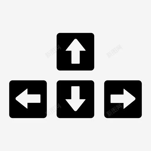 箭头板方向键盘图标 UI图标 设计图片 免费下载 页面网页 平面电商 创意素材-花瓣网
