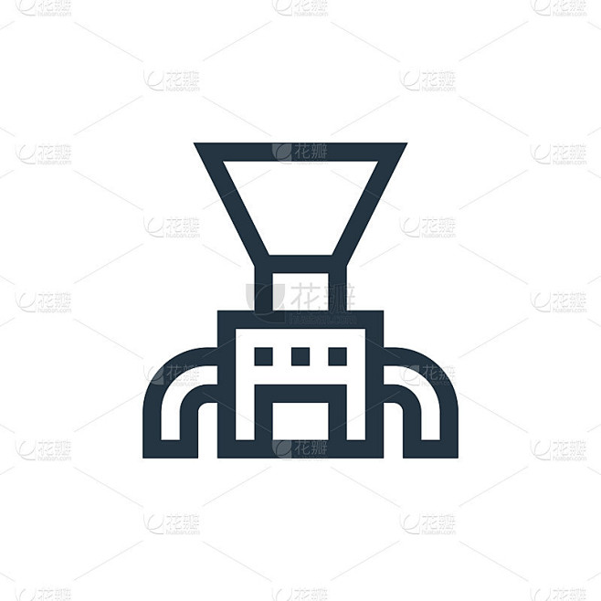 crusher vector icon isolated on white background.