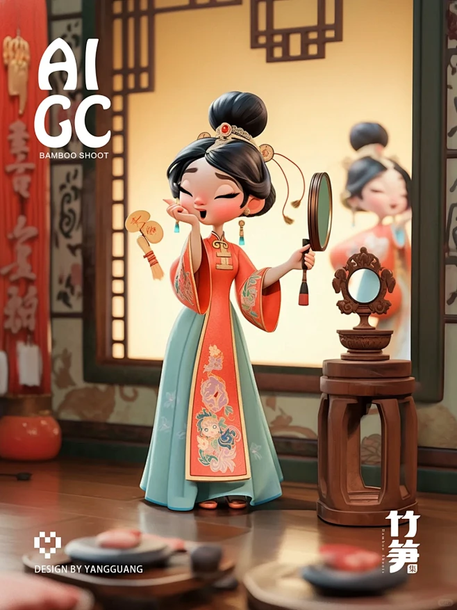 【AICG】Ai有趣的国风女孩-花瓣网