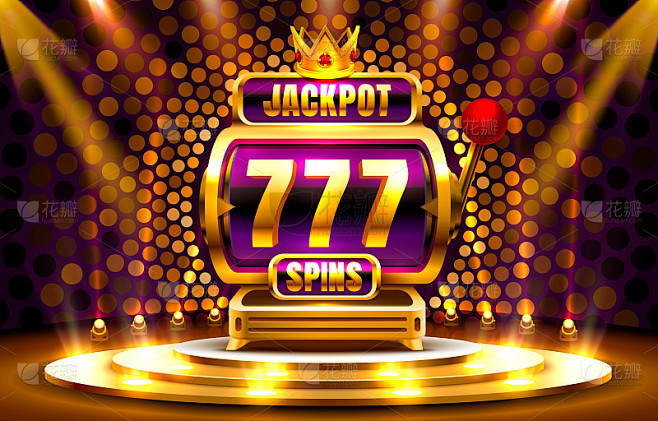 赌金旋转777旗帜赌场在金色的背景。