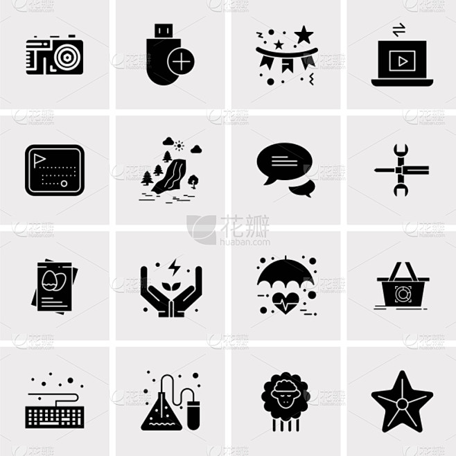 set 16 universal icons business
