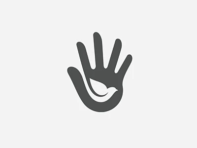 Bird Hand logo helpful give social donate volunteer community help gift ...