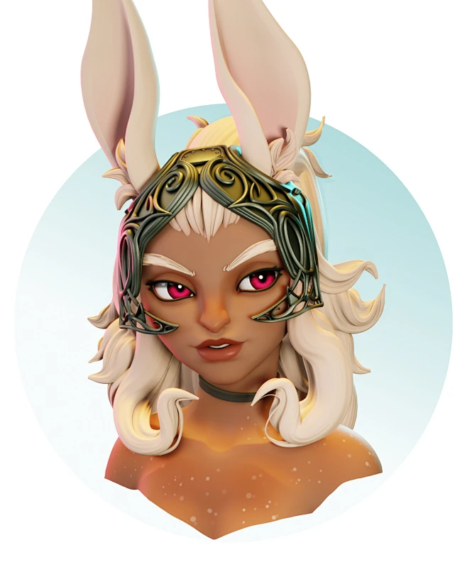 Fran (Final Fantasy XII) fanart, Monika Irger : 3D model based on the ...