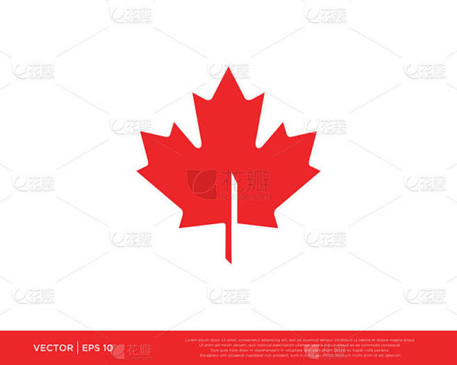 枫叶加拿大符号图标矢量