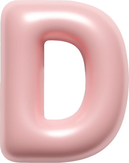 膨胀字母素材-D