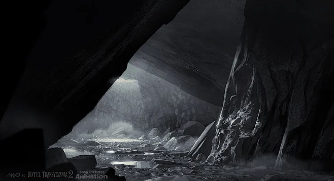 场景构图黑白构成画面构成黑白稿来自cgbook.cn (787)-花瓣网