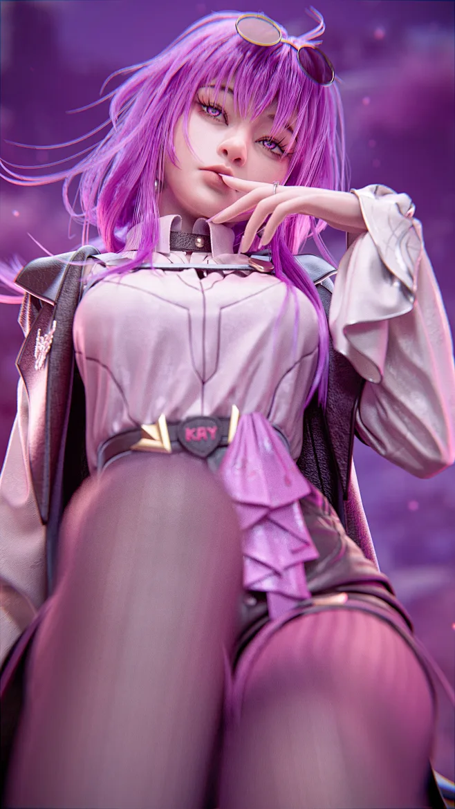 [Blender]星穹铁道卡芙卡3D速涂-原创3D角色/装备-3D原创作品,Blender,微元素 - Blender,角色参考,角色赏析,3D角色,原创角色 - Element3ds.com ...