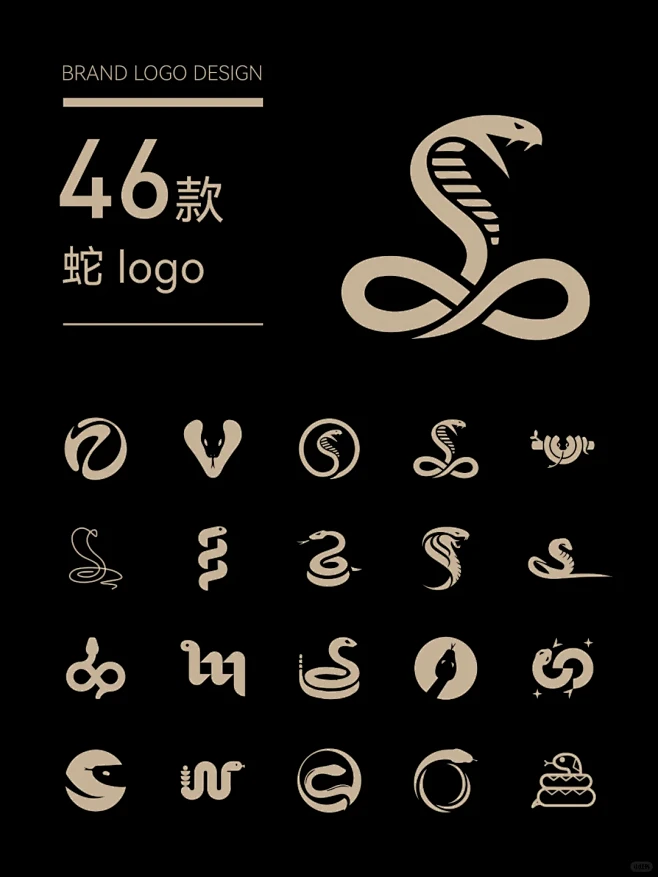 蛇logo设计分享！简约大气高级感！创意！ - 小红书-花瓣网