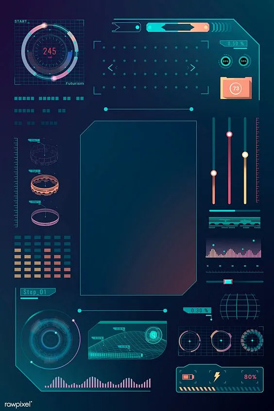 Velocity technology interface template design elements vector | premium image by rawpixel.com ...