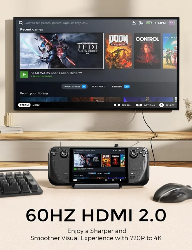 Amazon.com: LISEN Steam Deck Dock, 10 in 1 USB C Docking Station for ...