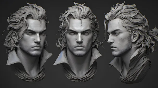 顶级 男性头部造型 参考 461P-欧美卡通-原画插画,微元素 - 原画,设计,欧美,卡通,Q萌 - Element3ds.com!-花瓣网