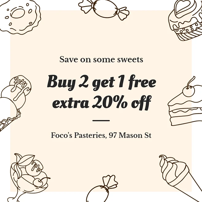 Literary Bake Sweets Discount Promotion Ecommerce Product Image素材-花瓣网