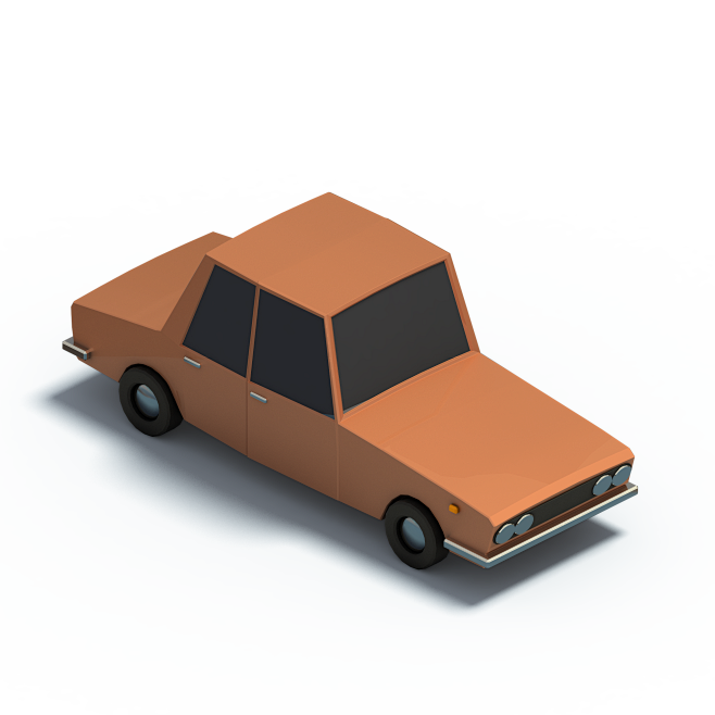 C4D卡通小汽车3D立体模型