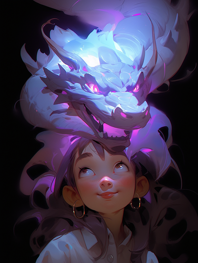 Gadal_a_girl_child_head_is_lighted_up_with_lightportrait_of_gir ...