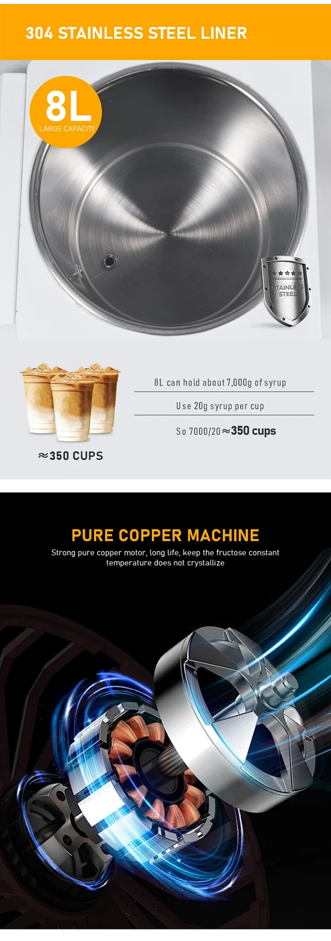 Moseener Automatic Boba Bubble Tea Fructose Dispenser Machine Syrup ...