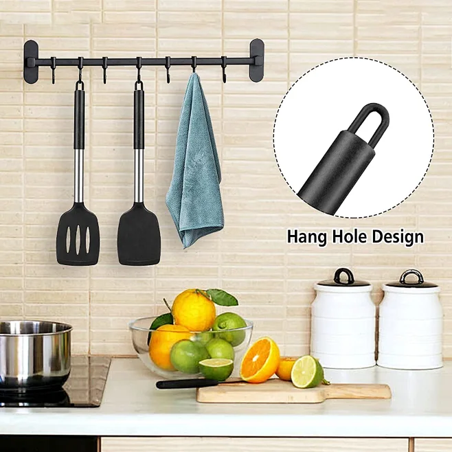 Amazon.com: Pack of 2 Large Silicone Cooking Spatulas, BPA Free ...