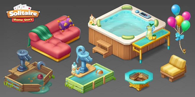 Solitaire Home Story Area 2-花瓣网