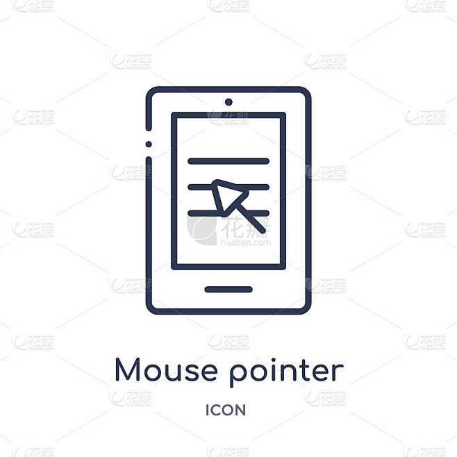 Linear mouse pointer icon from Hardware outline co