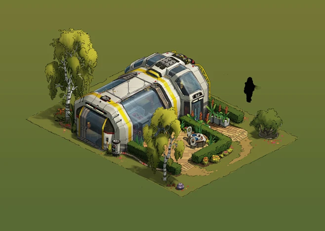 Asteroid Belt, Earth concepts, Gustav Nordgren : A few buildings I made ...