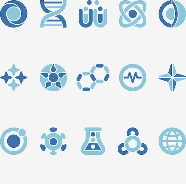 蓝色图标矢量图标_88ICON https://88icon.com 蓝色 六芒星 简笔画 圆形 科技 DNA 原子 科技电流-花瓣网