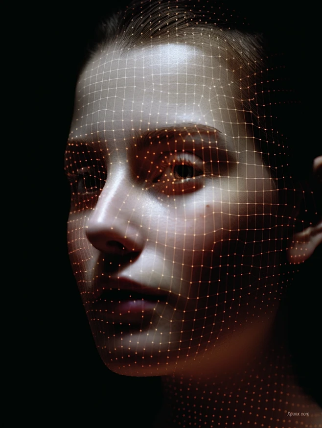 Midjourney_Prompts__mahcookie_dot_matrix_mesh_in_shape_on_woman_face ...