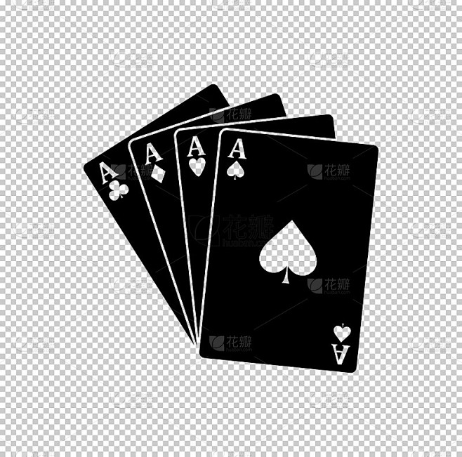 ace - Playing card - black vector icon