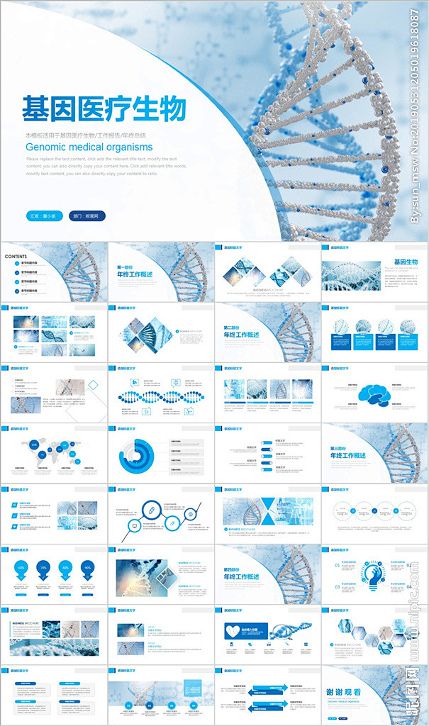 基因DNA生物化学医疗PPT