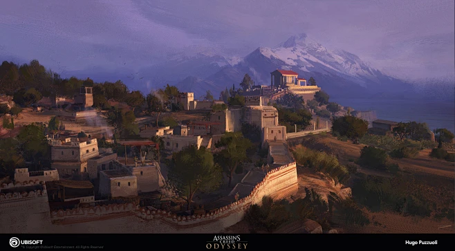 Crete city, Hugo Puzzuoli : concept art done for Assassin's creed ...