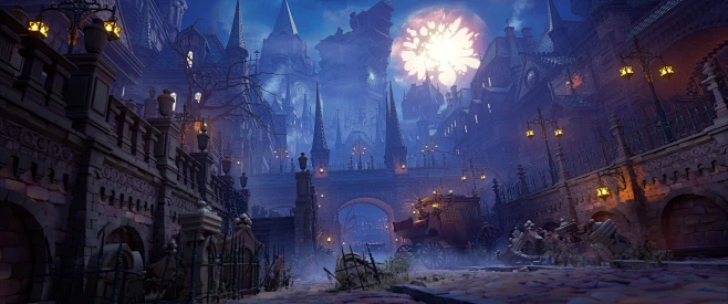 Yharnam's streets - Bloodborne Stylized-花瓣网