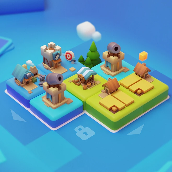 Castle Merge, Denis Spichkin : Unused vis dev pieces for the Medieval merging puzzle game-花瓣网