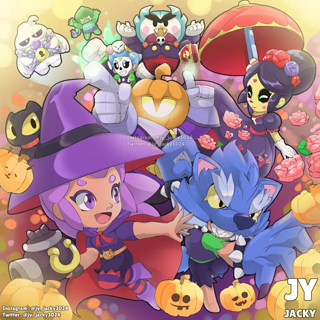 Brawl Stars Brawloween Fanart 2021 all Brawloween limited skin, J-Y ...
