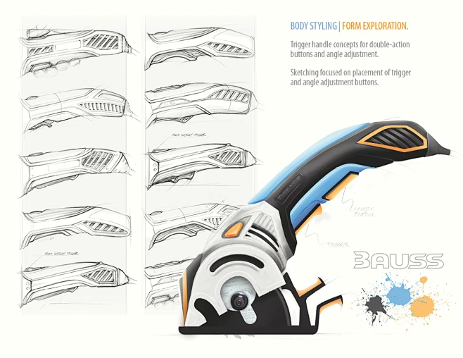 power tool branding brand identity product saw circular saw compact saw ...