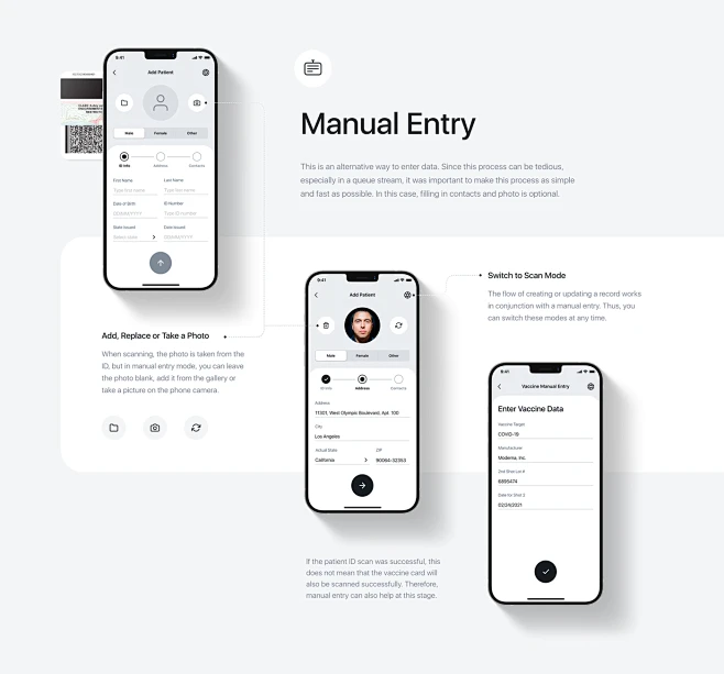 doctors Interface ios medical Mobile app product design UI ux vaccine ...