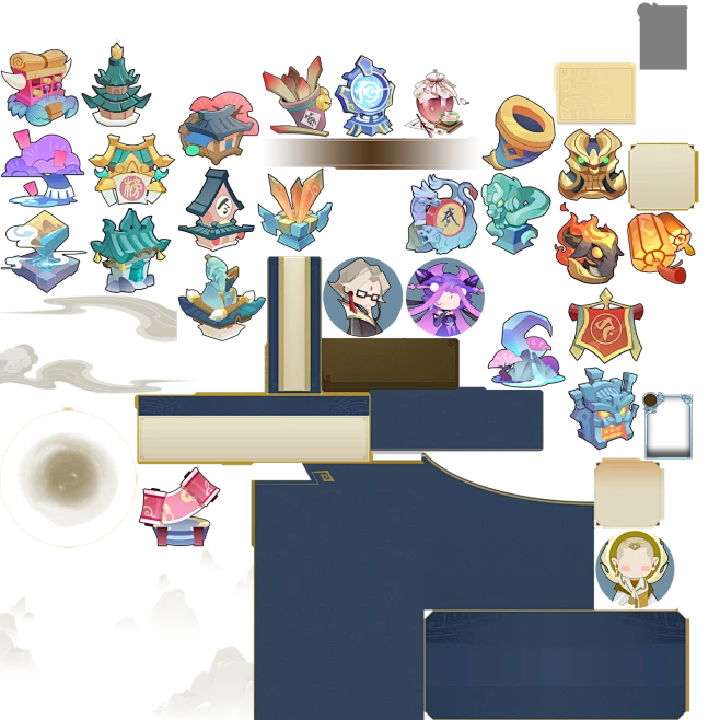 千秋辞全套资源，立绘，场景，ui等，大小98.6mb-手游资源-微元素 - Element3ds.com!-花瓣网