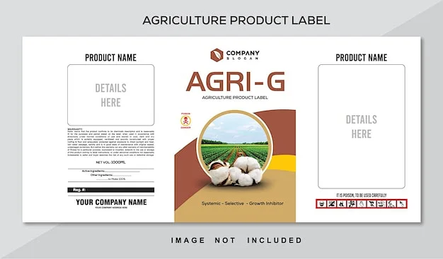 Agricultural Pesticides label design Agriculture product label for ...