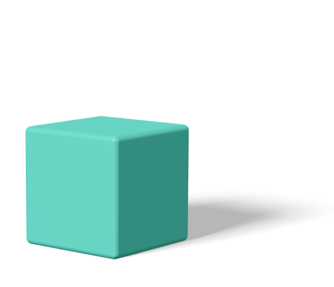 3d cube icon angle view