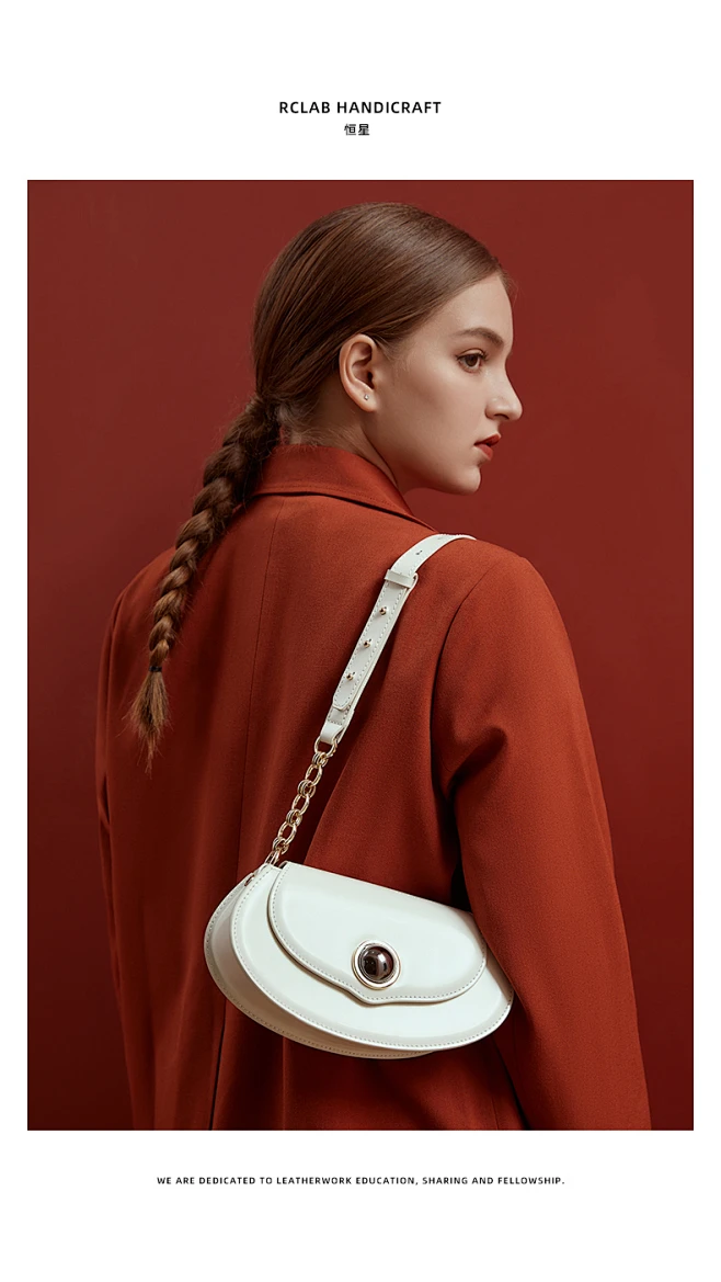 RCLAB瓦舍原创设计 恒星 法棍腋下包 单肩女小众包包女真皮链条包-tmall.com天猫-花瓣网