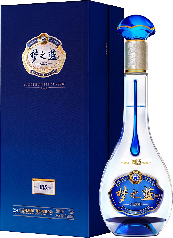 52°洋河梦之蓝M3（水晶装）550ml -酒-花瓣网