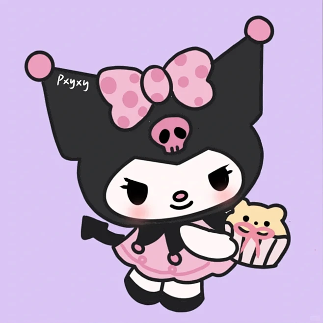 Kuromi库洛米简笔画｜（附线稿）