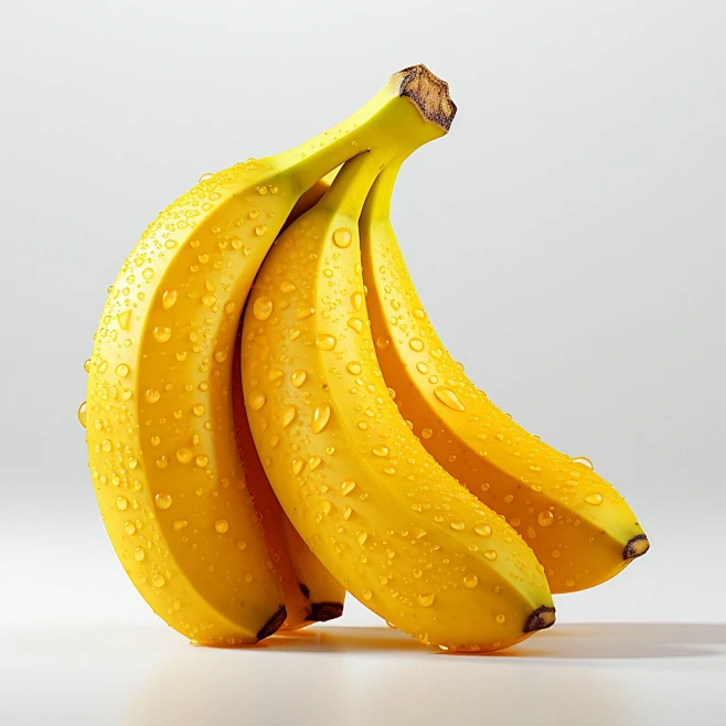 A banana sits in front of a white background, in the style of nanopunk ...