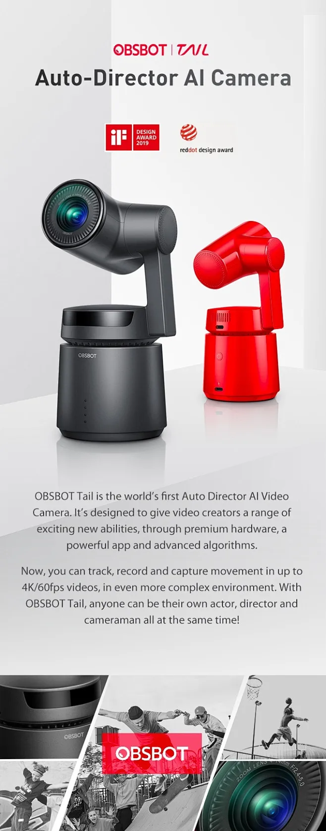 OBSBOT Tail, The World's First Auto-Director AI Camera : Film with ...