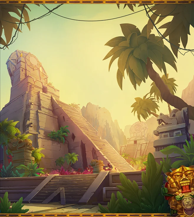 aztec Casino Game concept art Game Art game design ILLUSTRATION mobile ...