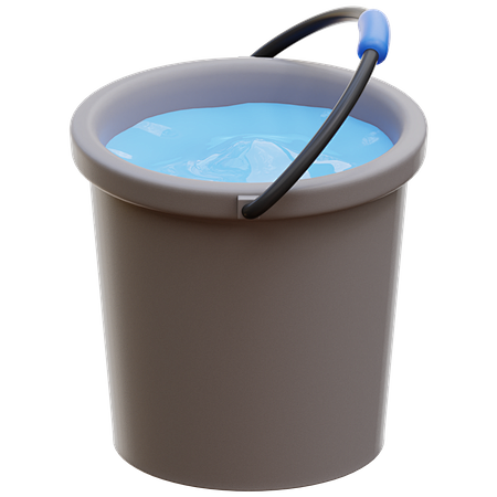 Water Bucket 3D Illustration-花瓣网