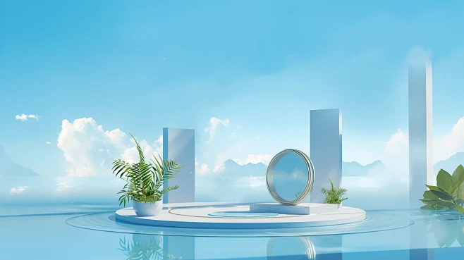 ls7623_A_blue_sky_and_white_clouds_background_with_a_golden_cir ...