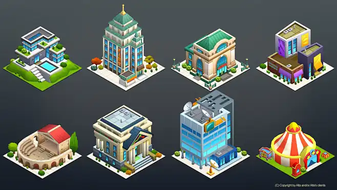 Dreamcity: Metropolis – 3D low poly buildings models : Related Post ...